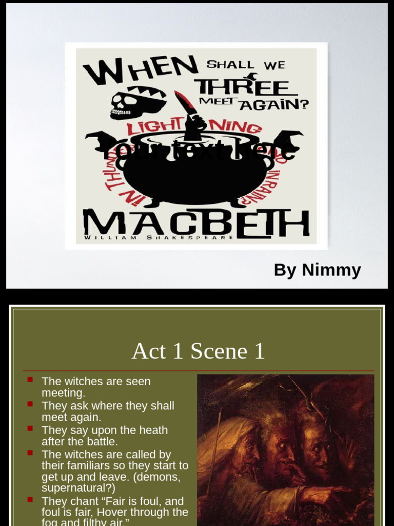 Macbeth Act 1 Summary and Analysis | PDF | Macbeth