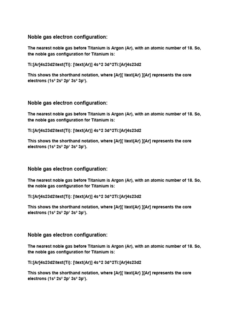 Noble gas electron configuration_ | PDF