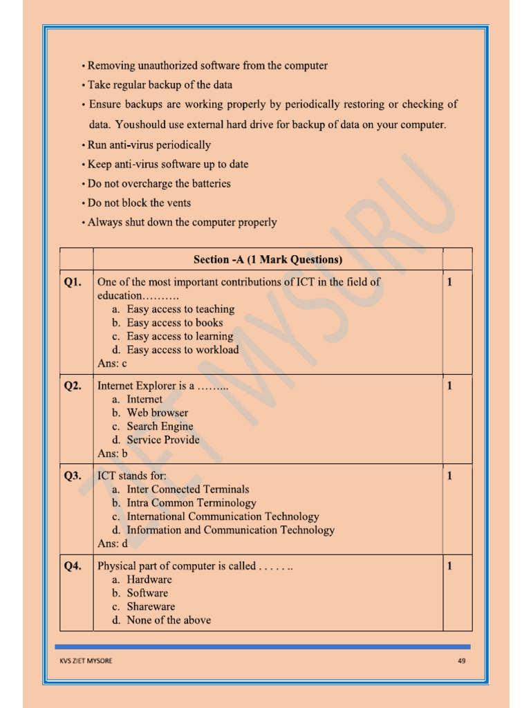 Class-10 ICT | PDF