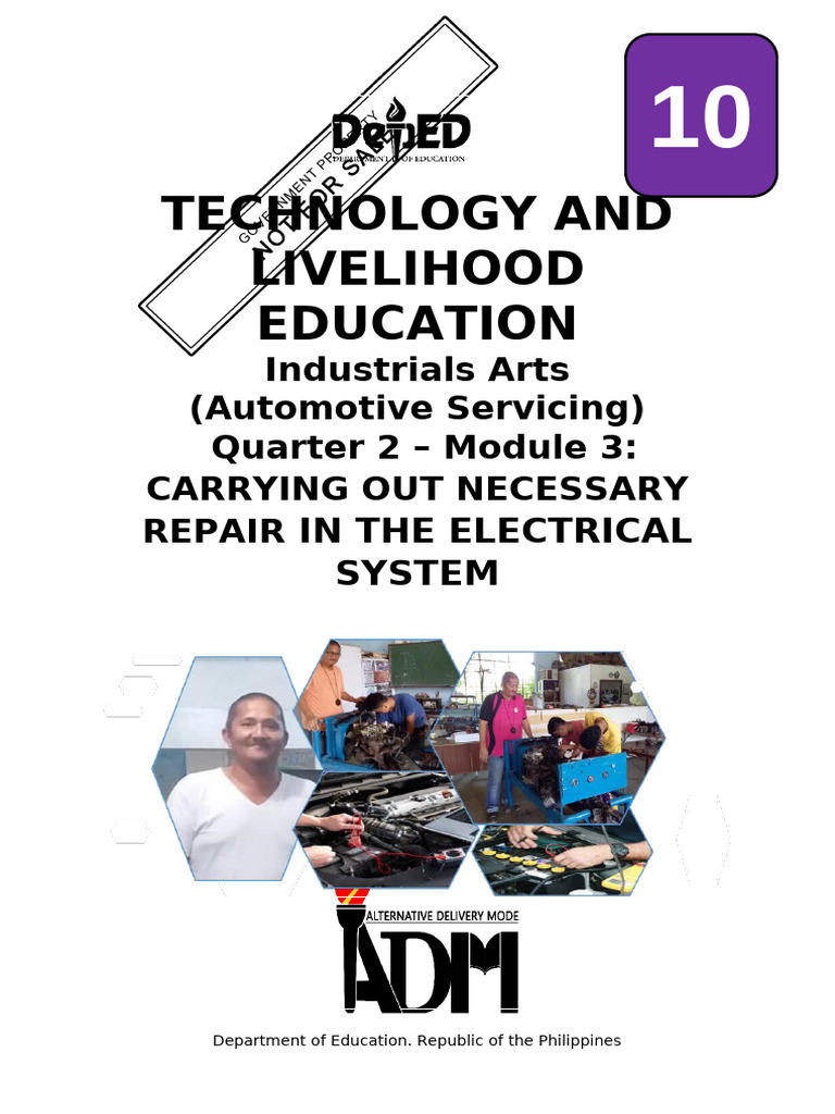 Tle10 Ia Automotive q2 Mod3 Carryingout v3 | PDF | Switch | Voltage