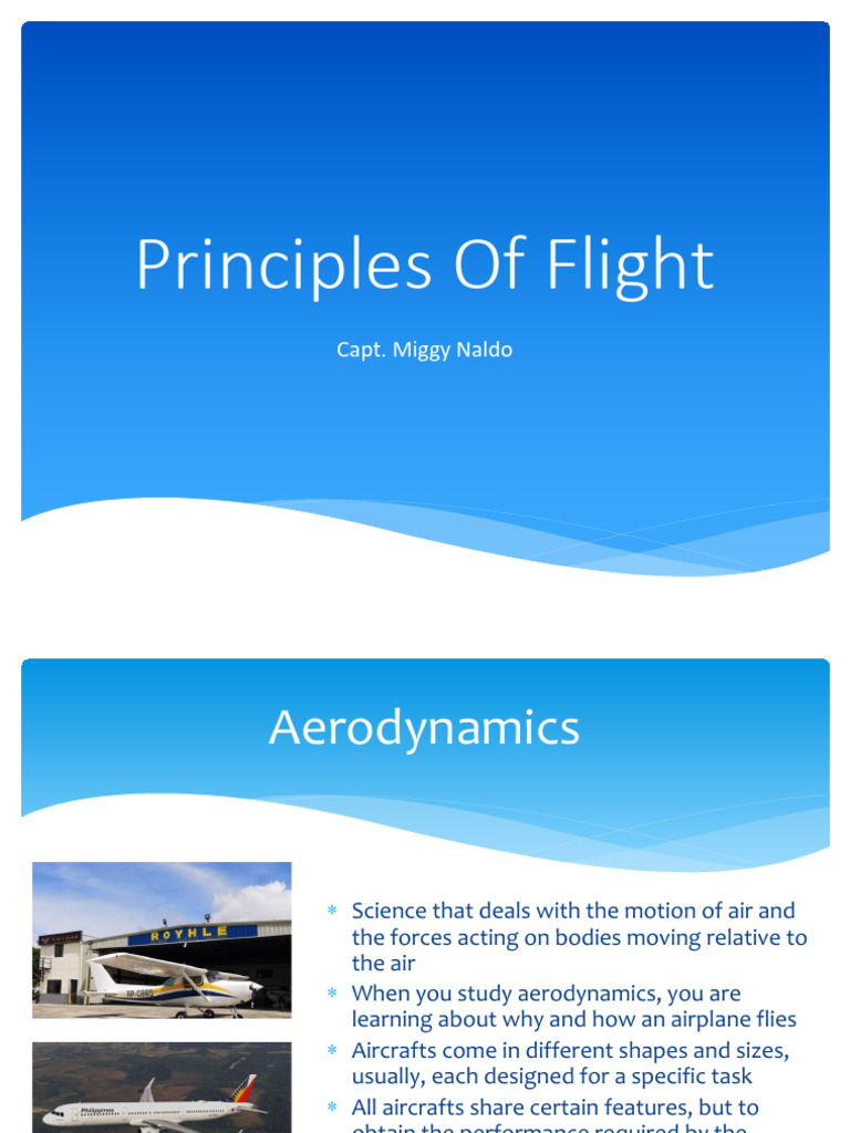 Principles of Flight Capt Miggy 1 | PDF | Force | Lift (Force)