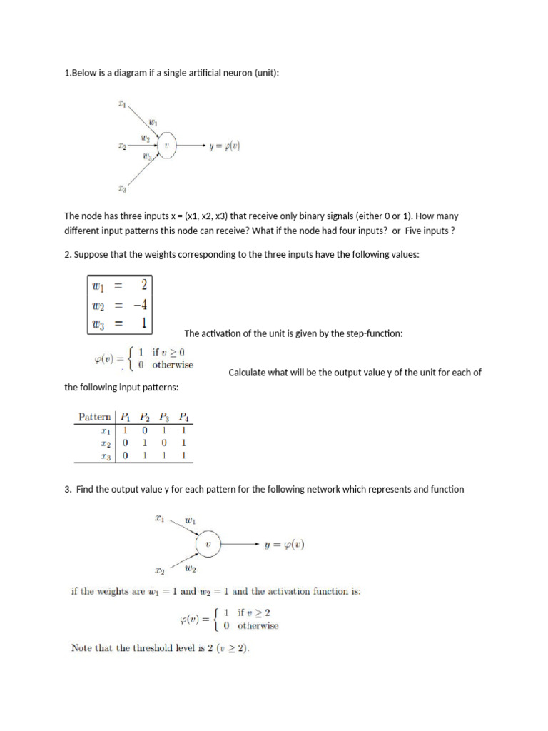 Neural Network - Test Questions | PDF | Artificial Neural Network ...