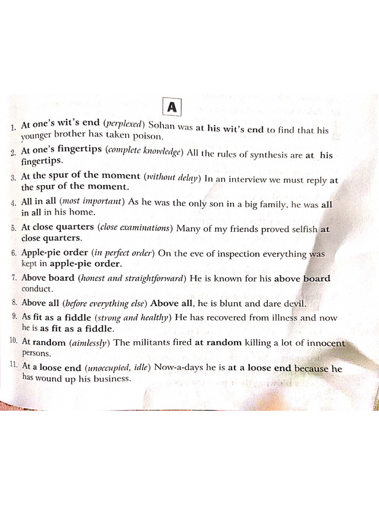 Important Class Notes Abbreviation | PDF