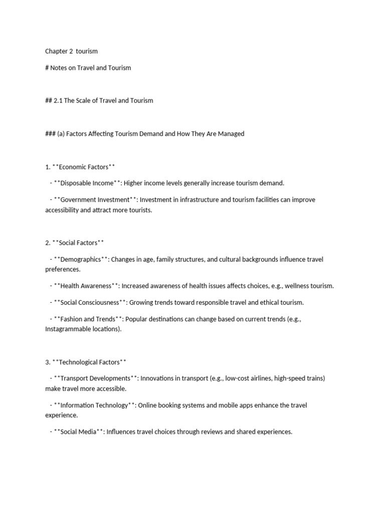 Chapter 2 Tourism Pdf Tourism Infrastructure