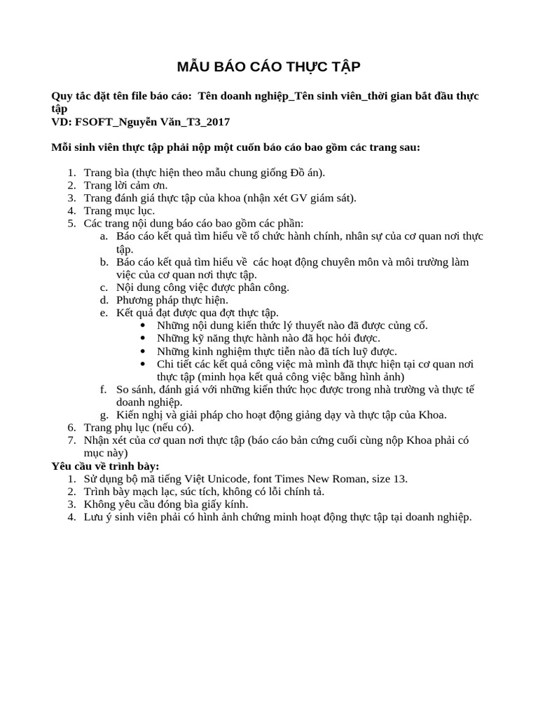 Mau Baocao Thuctap | PDF