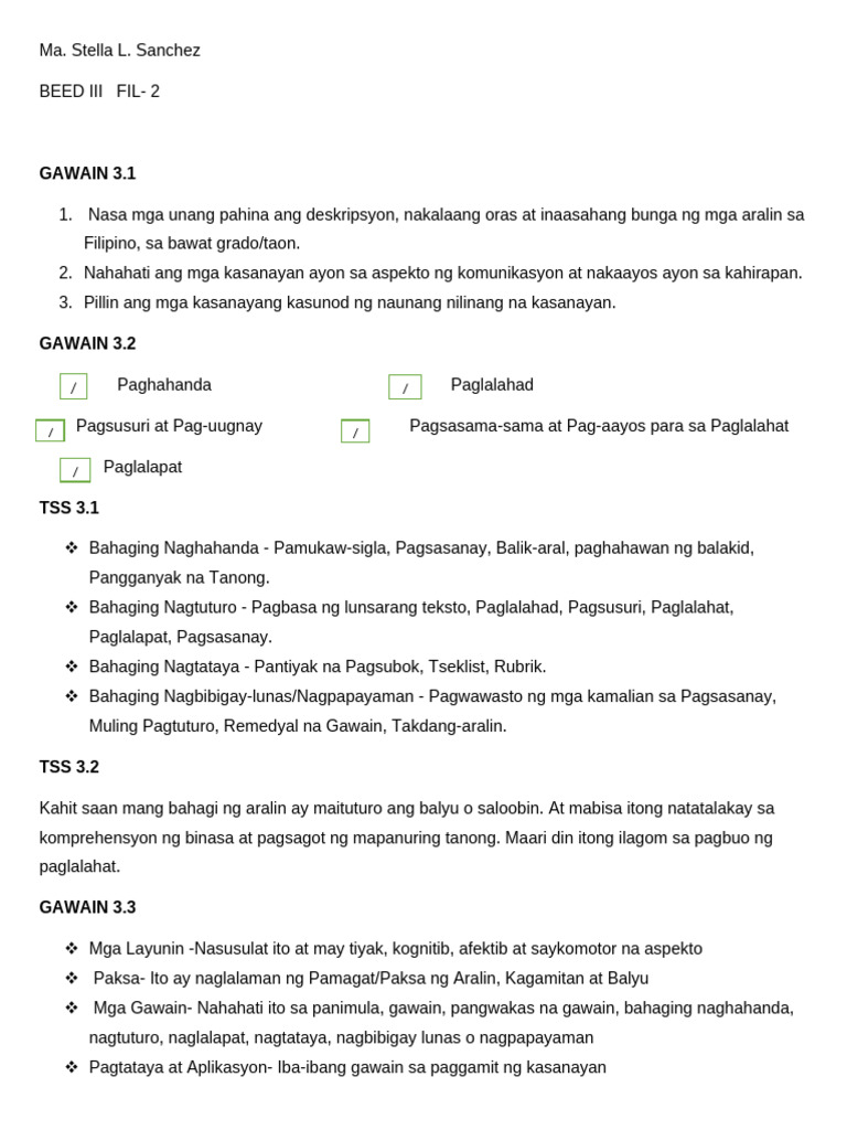 Aralin 3-5 Fil2 | PDF