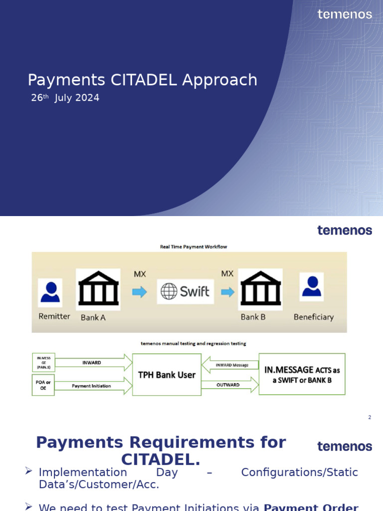 CITADEL Payments Implementation Plan | PDF | Financial Services ...