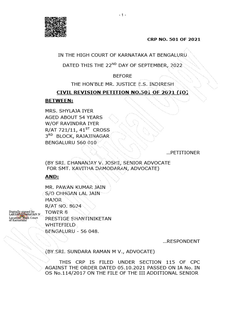 CRP 501 Shailaja iyer | PDF | Separation Of Powers | Public Law