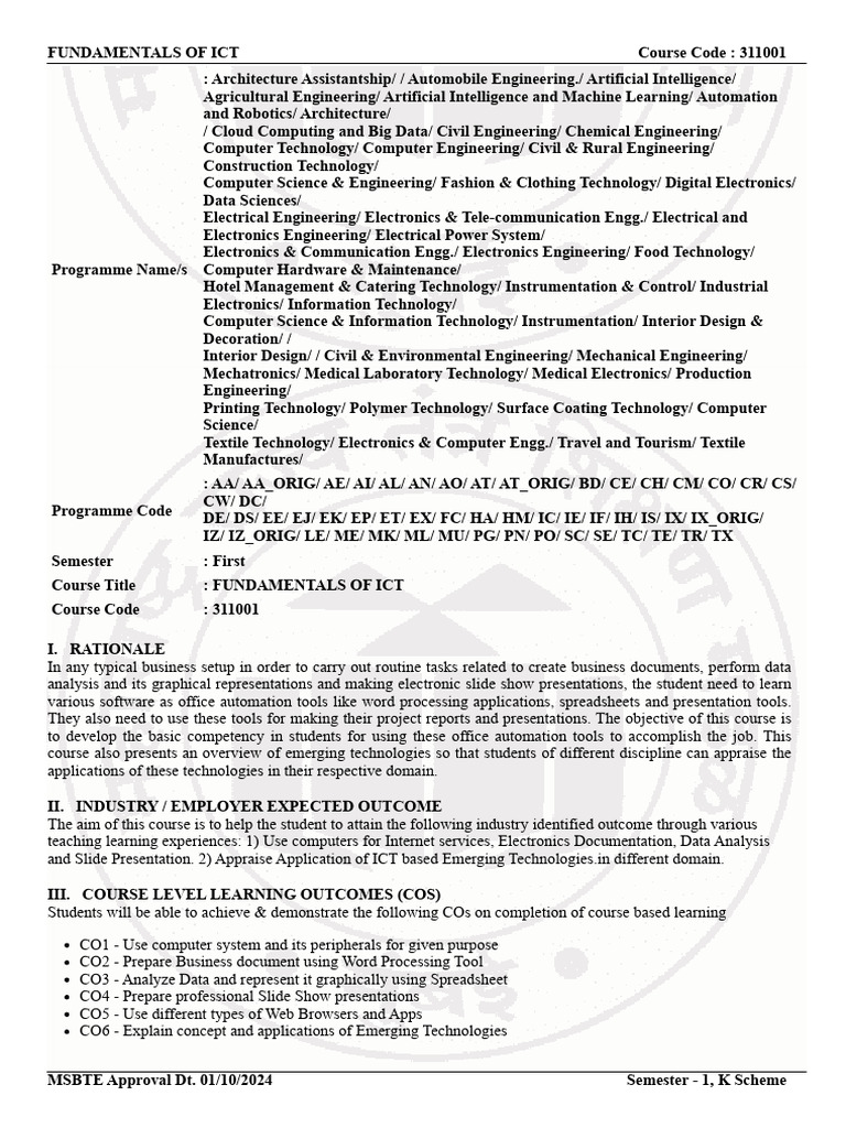 311001-Fundamentals of Ict | PDF | World Wide Web | Internet & Web