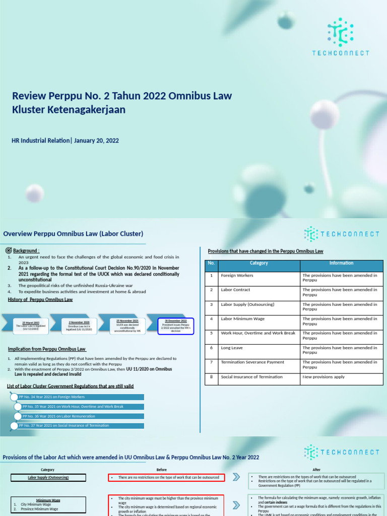 Review Perppu Ciker Complete English | PDF | Employment | Wage