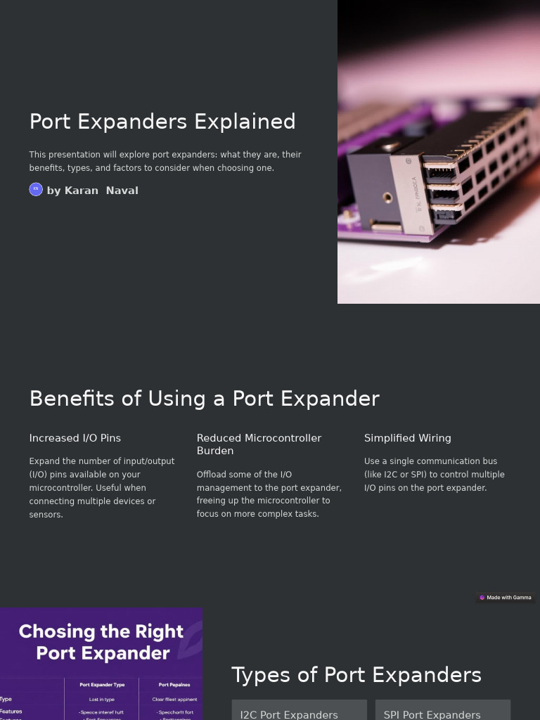 Port Expanders Explained (1) | PDF