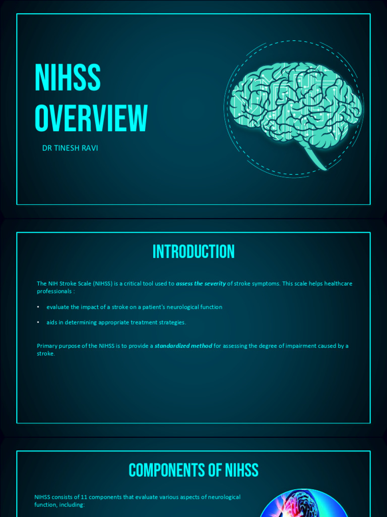 NIHSS overview (1) | PDF | Causes Of Death | Clinical Medicine