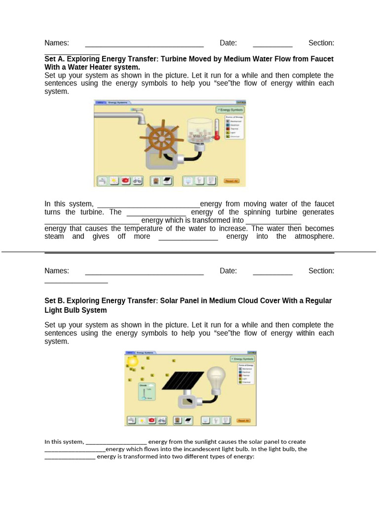 Energy Transfer Experiments Guide | PDF | Steam | Water