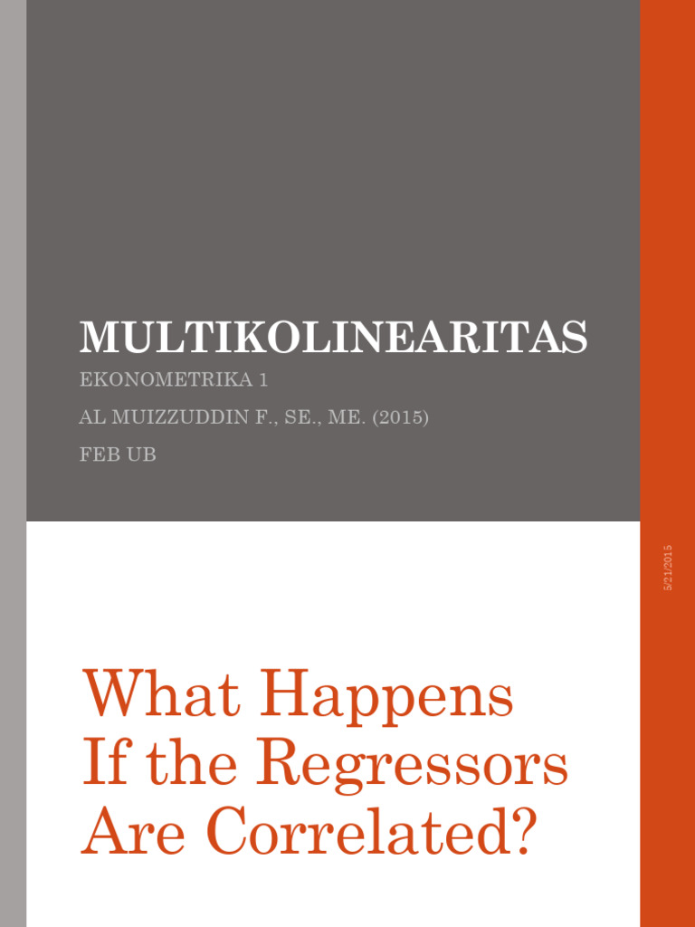 Multikolinearitas 2015 | PDF | Multicollinearity | Ordinary Least Squares