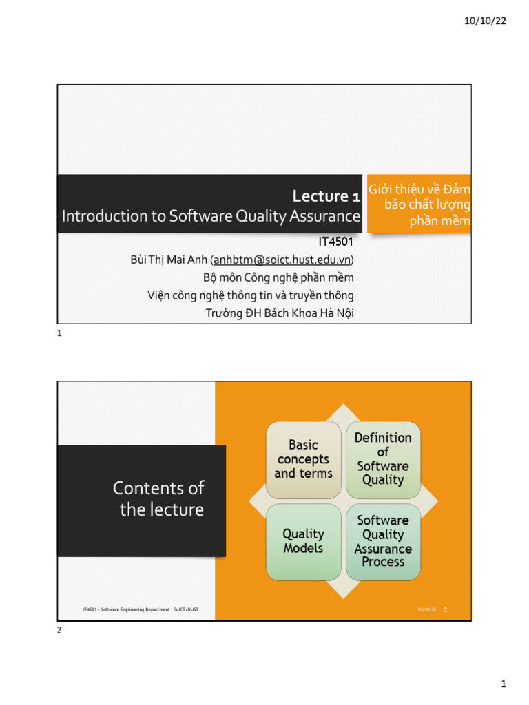 Lecture 1 - Introduction To SQA-vn | PDF