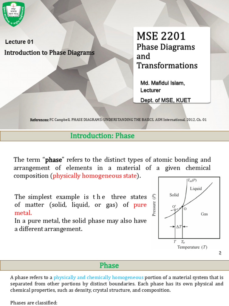 Introduction To Phase Diagram | PDF | Phase (Matter) | Phase Diagram