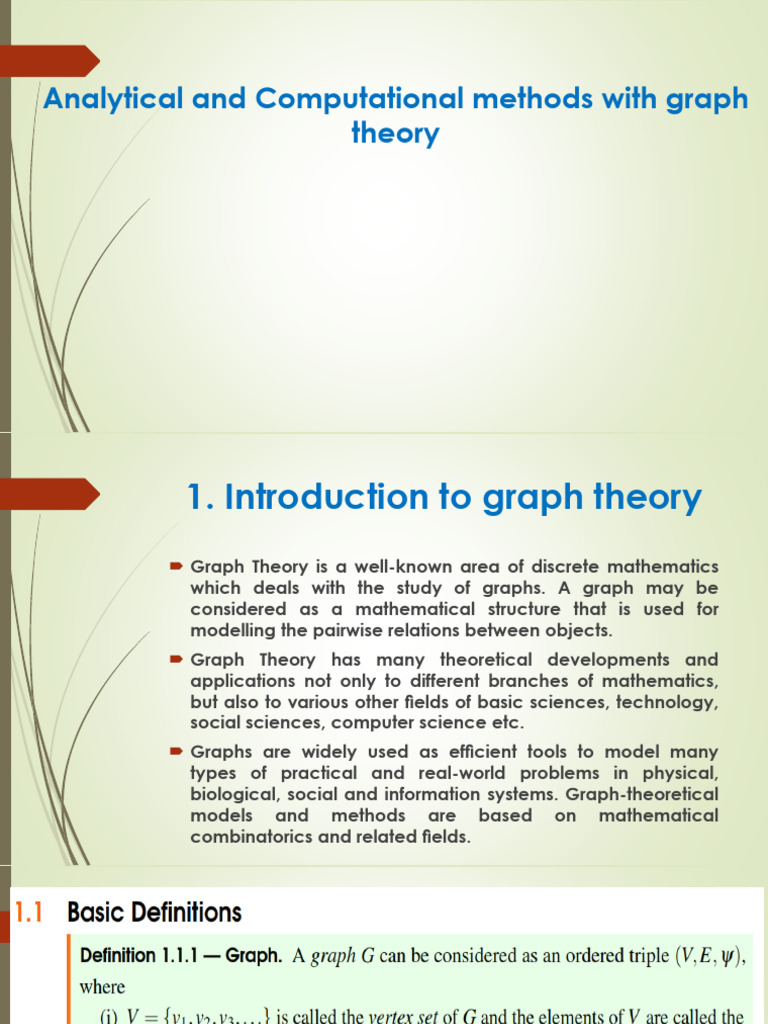 Analytical and Computational Method With Graph Theory | PDF
