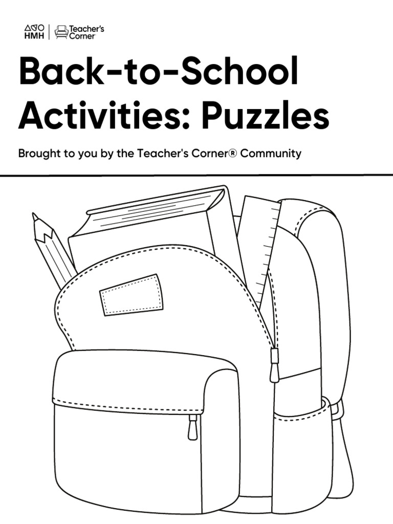 Back-to-School Puzzle Activities | PDF | Games Of Mental Skill | Puzzles