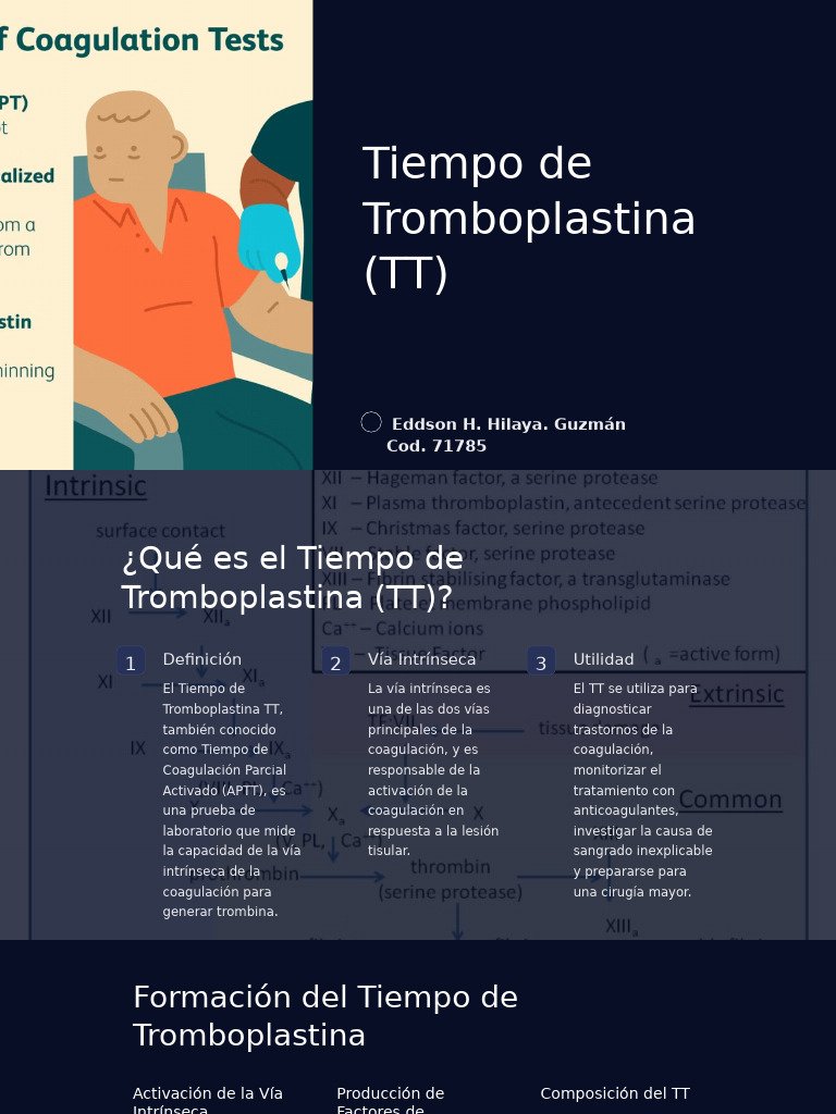 Tiempo de Tromboplastina TT | PDF | Coagulación | Tejido (biología)