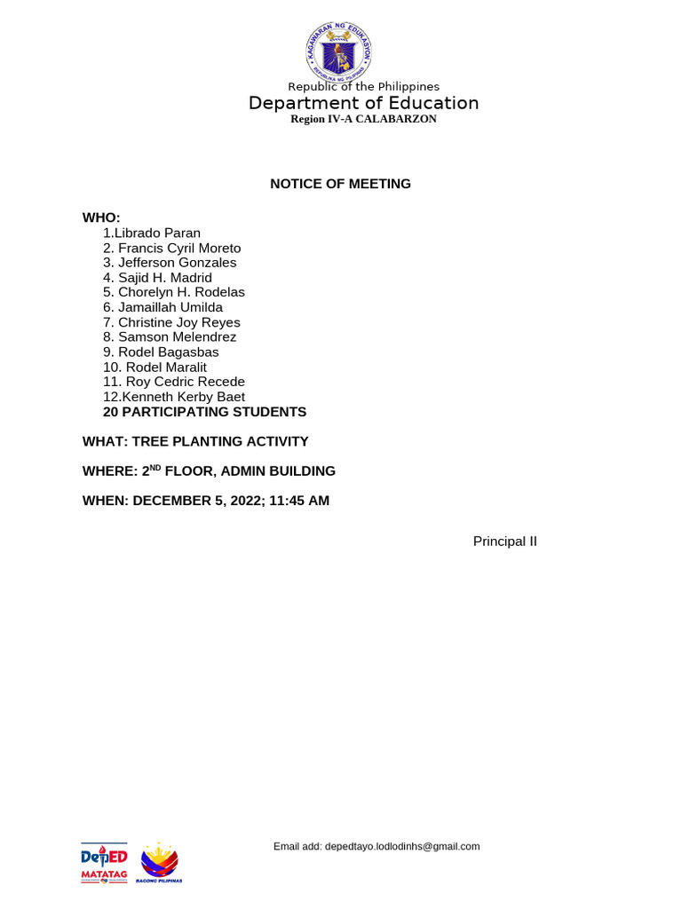 notice of meeting | PDF