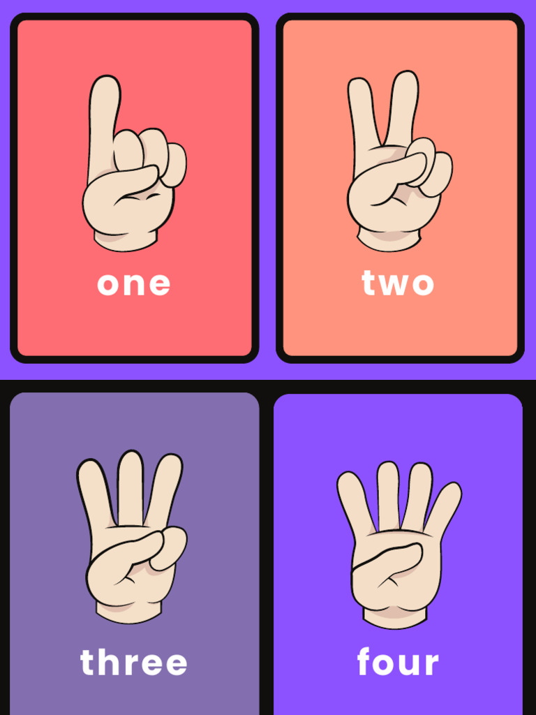 Colorful Math Number Illustrated Flashcards | PDF