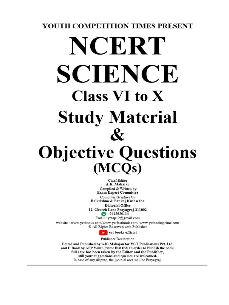 NCERT SCIENCE Class VI To X Study Material-1-11 | PDF | Vitamin | Vitamin A