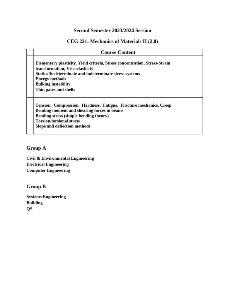 Ceg 221 - 2023 - 24 | PDF