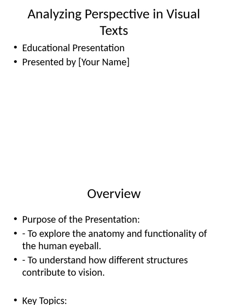 Analyzing Perspective in Visual Texts | PDF | Human Eye | Retina