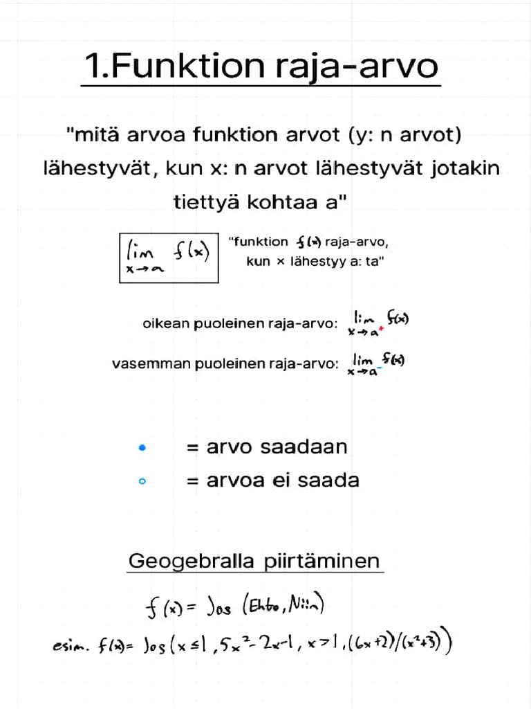 Funktion raja-arvo | PDF