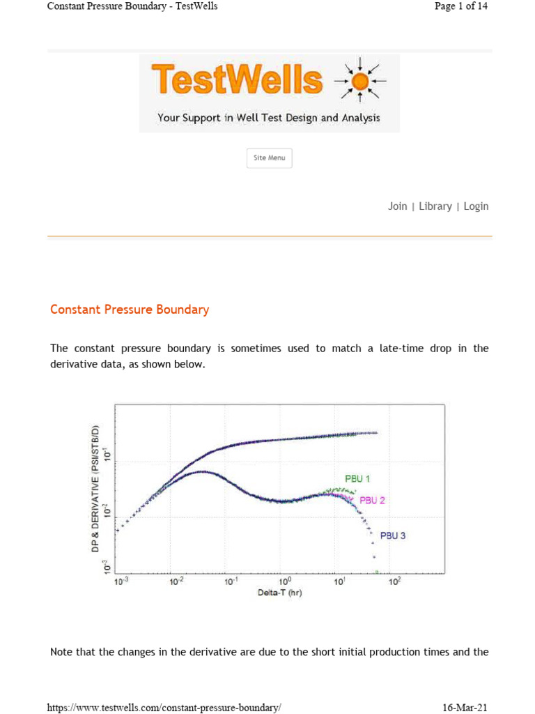 welltest Res boundries | PDF | Petroleum Reservoir | Gases