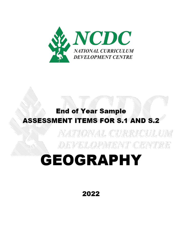 Ncdc-Geog Sample Assessment Items - S1-S2-2022 | PDF | Humidity