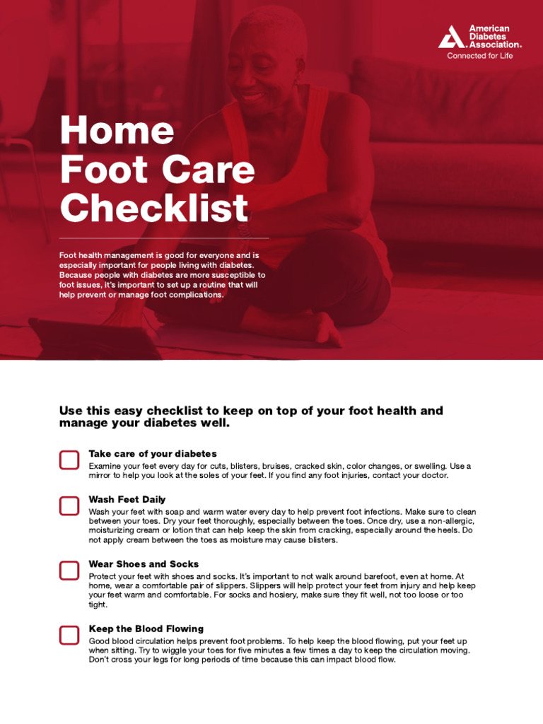 Home Foot Care Checklist | PDF