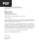 Justification Letter Biometric March 2018 | PDF