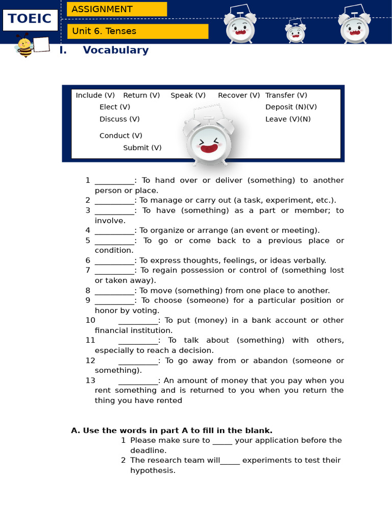 Assignment 6. Tense | PDF | Verb | Grammatical Conjugation