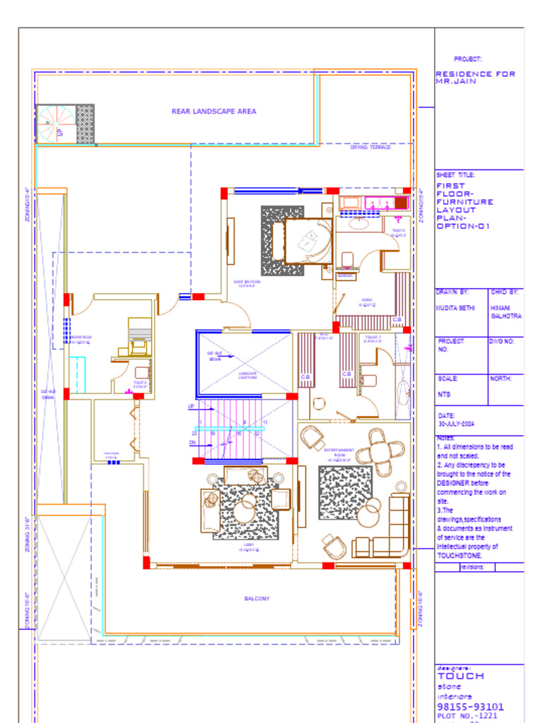 First Floor-Furniture Layout Plan Option-01 | PDF