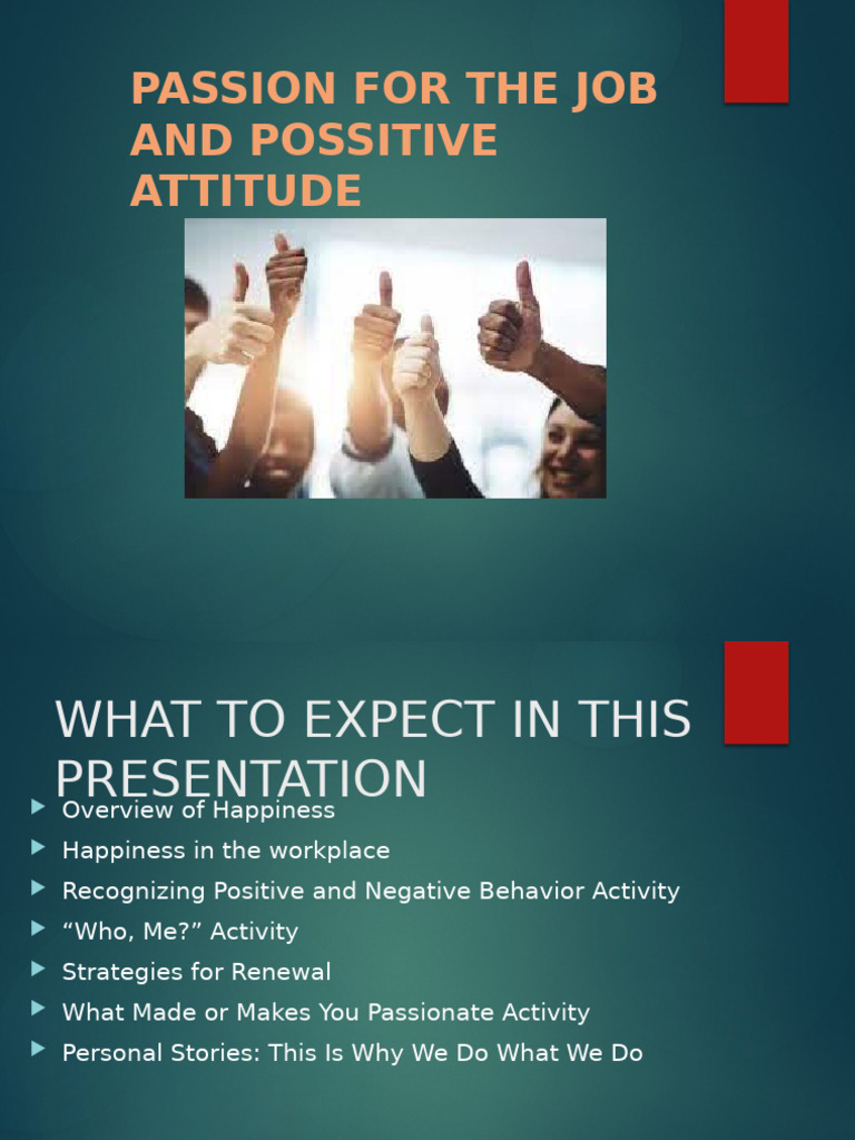 HWI - Passion For The Job | PDF | Attitude (Psychology) | Happiness