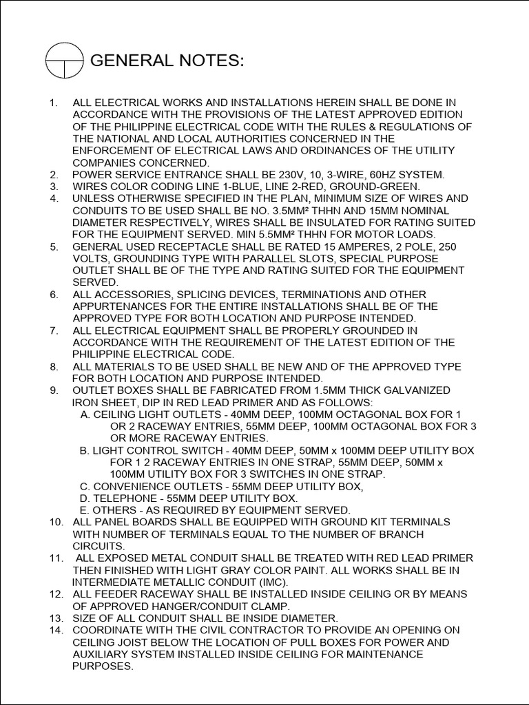 WORKING DRAWINGS PHASE 5 GEN. NOTES. Page 1 | PDF | Electromagnetism ...