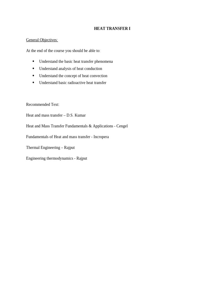 Fundamentals of Heat Transfer Concepts | PDF | Heat Transfer | Heat