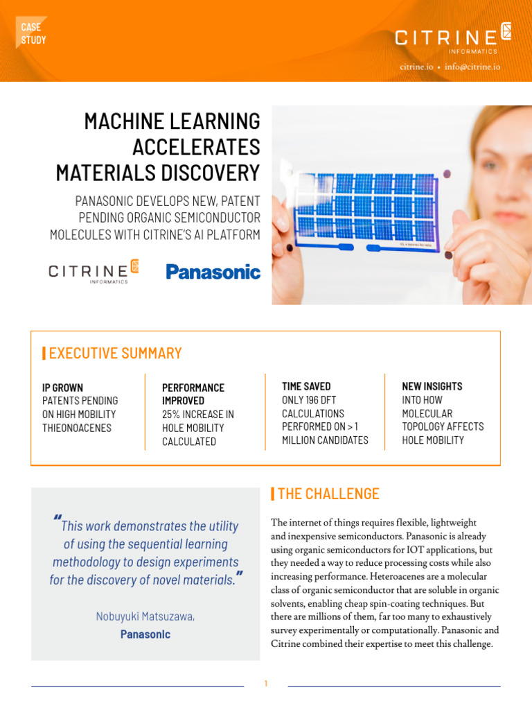 Case-Study-Panasonic-Small-Molecule-Development | PDF | Artificial Intelligence | Intelligence ...