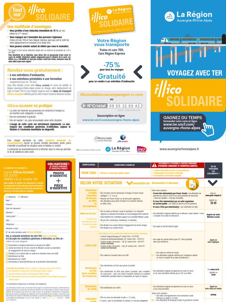 Carte illico solidaire : avantages et demande | PDF