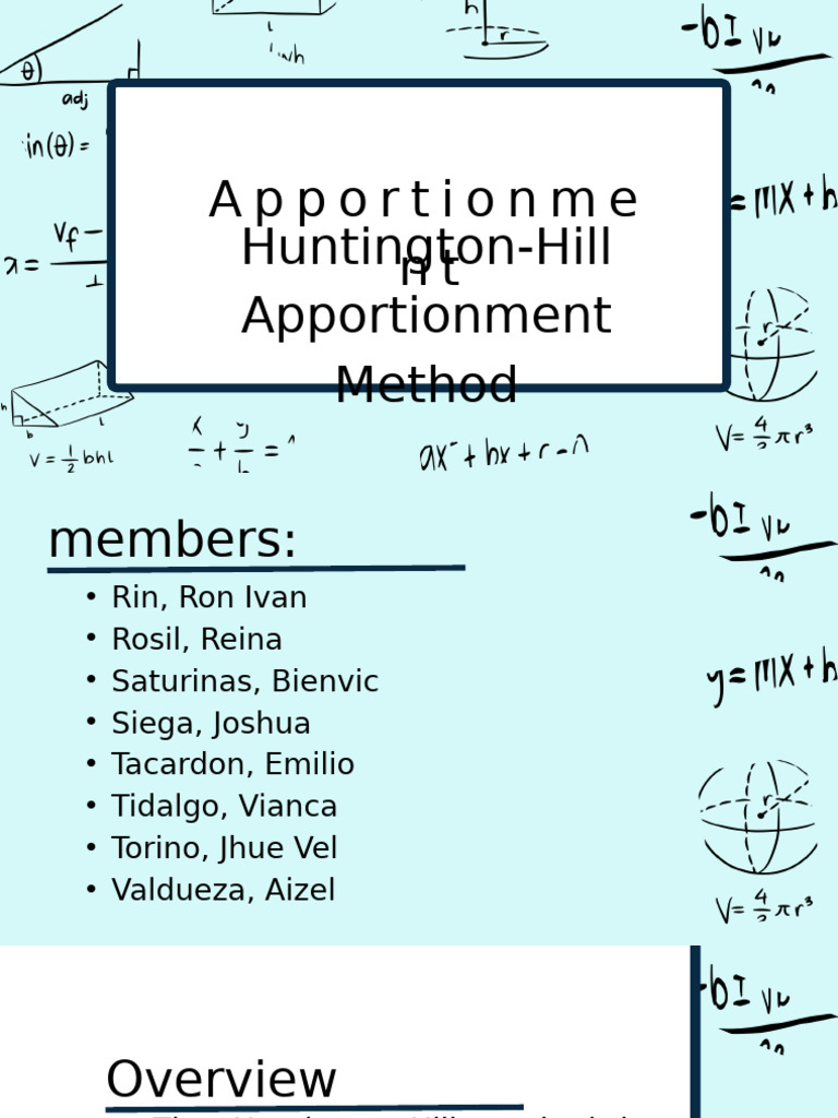 Huntington-Hill Apportionment Guide | PDF