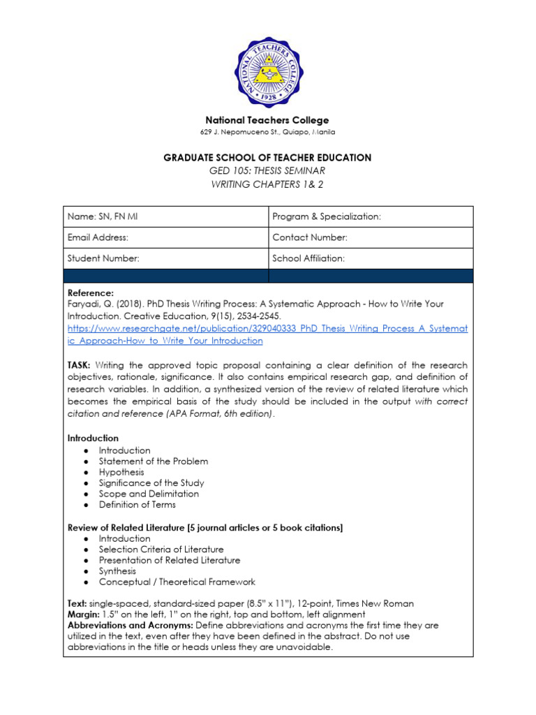 Written Output #2-Chapter 1 | PDF