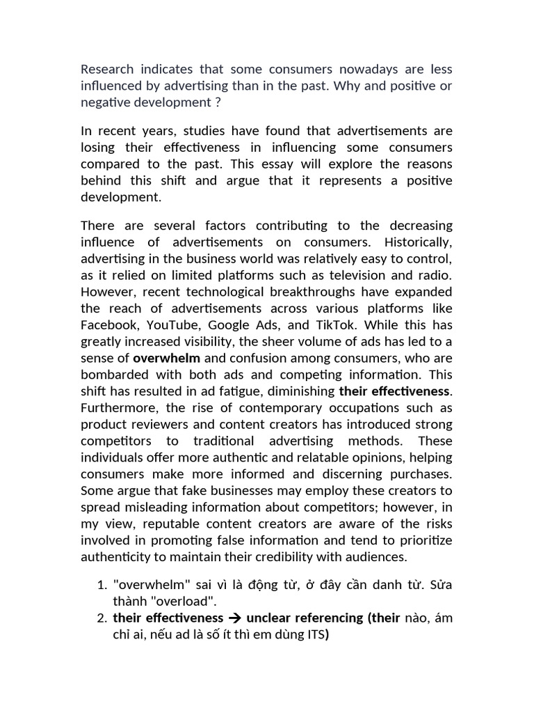 Declining Ad Influence: A Positive Shift | PDF | Advertising | Business