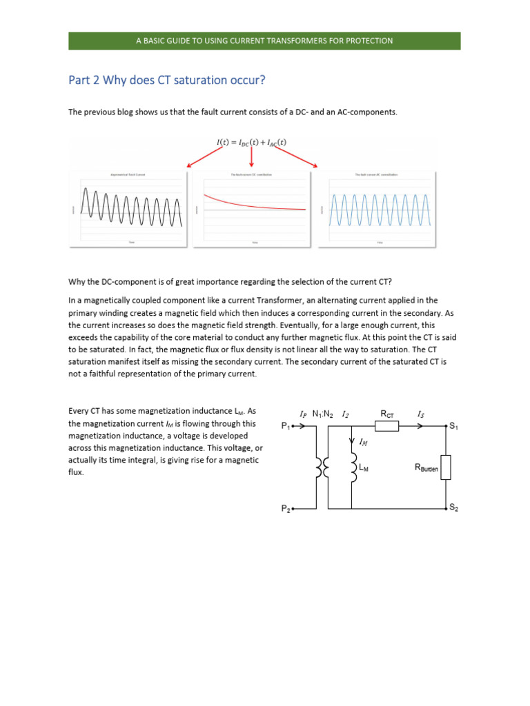 Understanding CT Saturation Causes | PDF | Inductance | Transformer