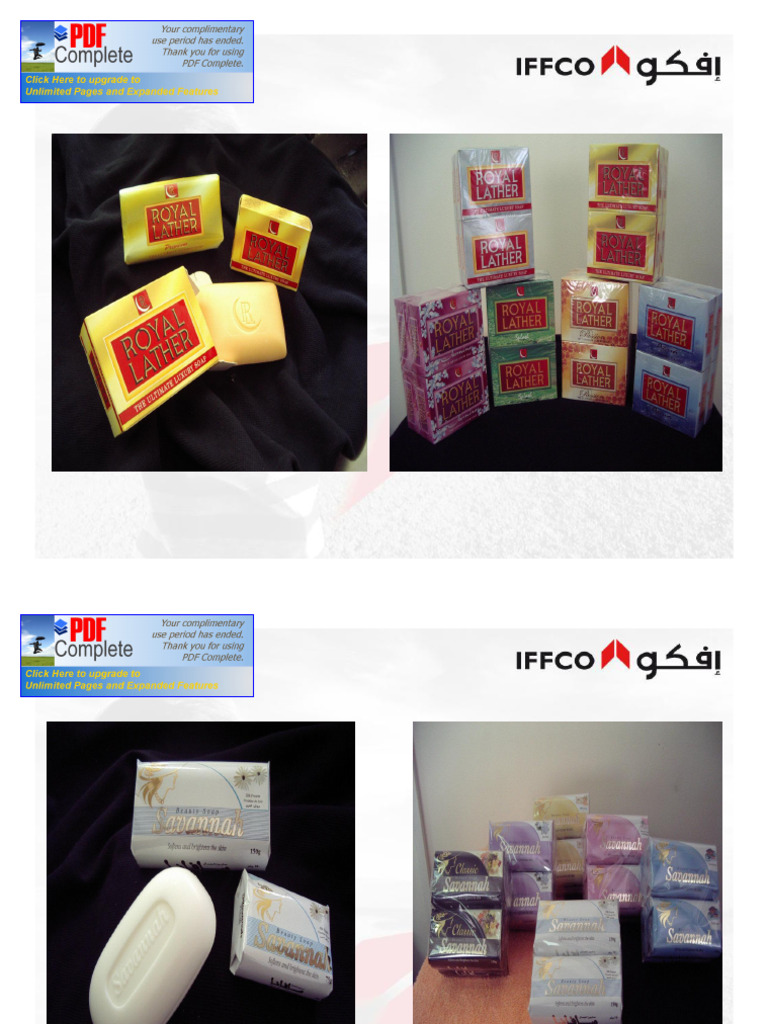 Ivy Soap Pack Sizes and Quantities | PDF