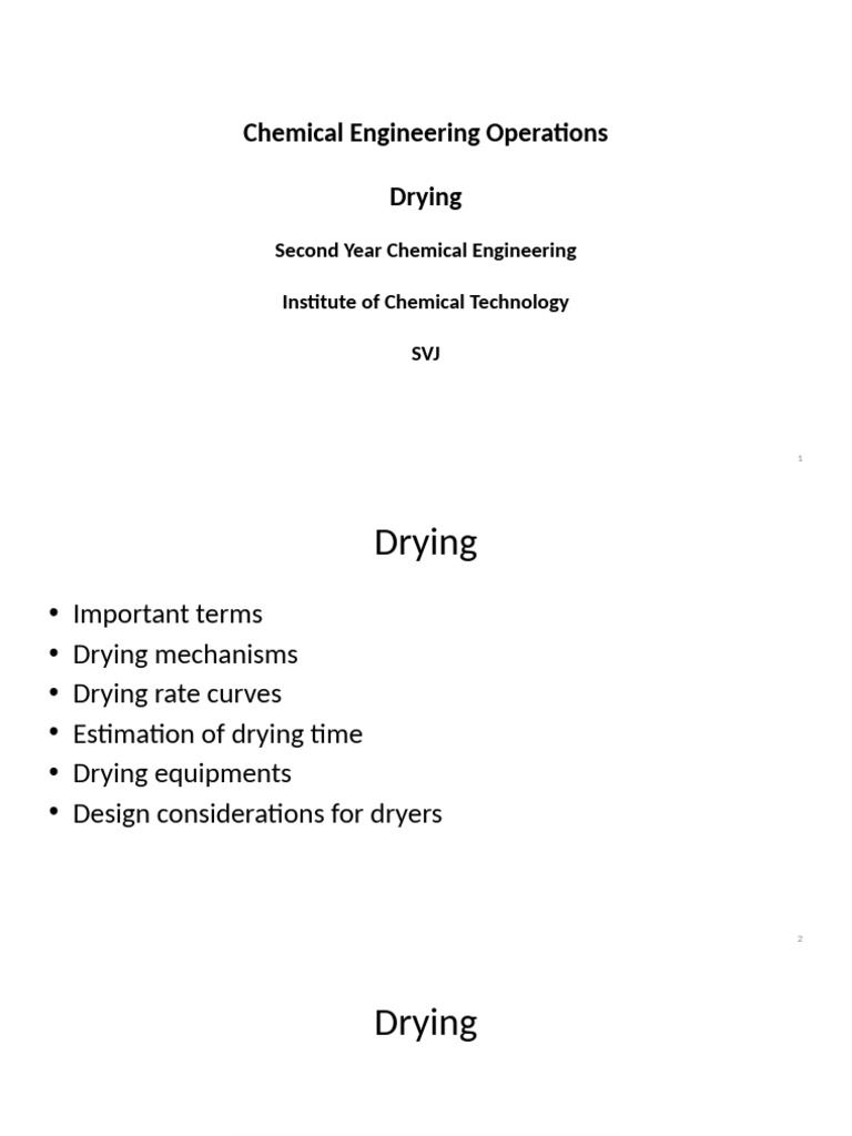 CEO Drying SVJ Part 1 | PDF | Humidity | Thermodynamics