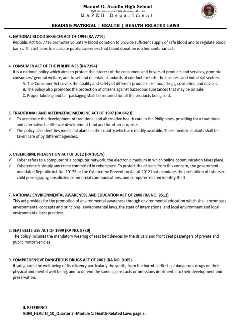 2q-Health-Reading Material 2 - Lesson 2 | PDF | Cybercrime | Policy