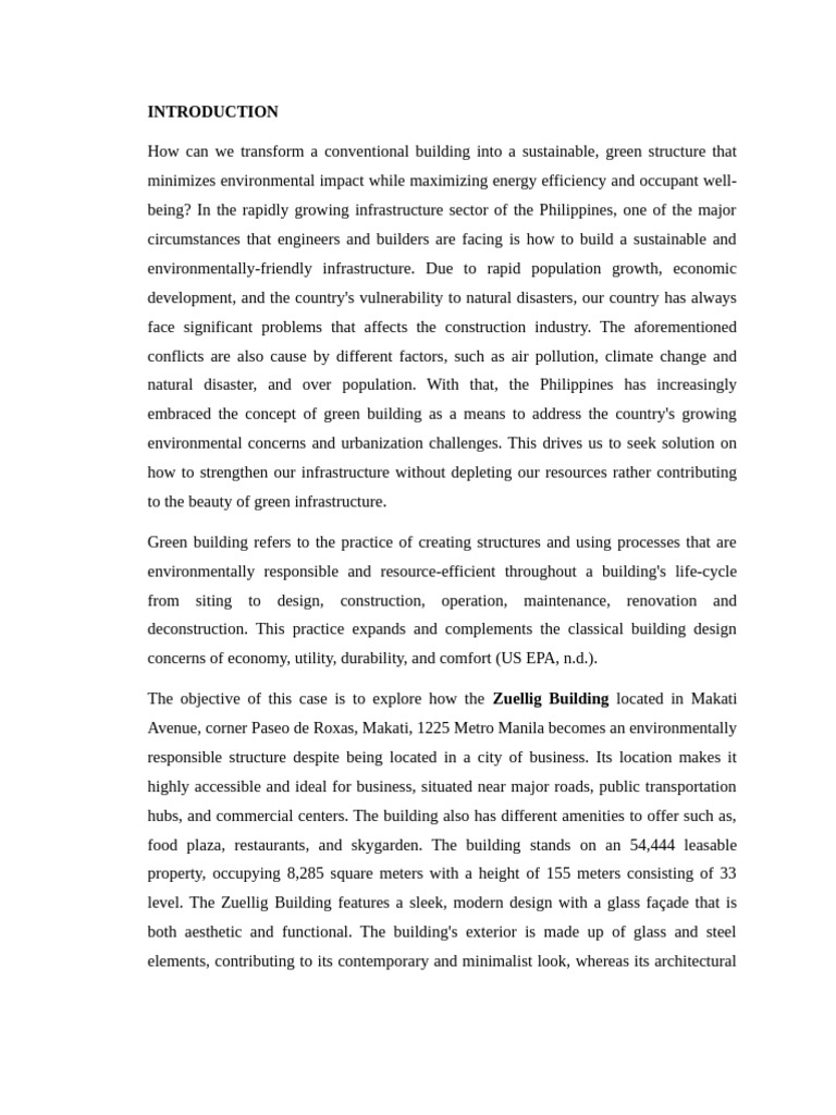 INTRO (ENVIRONMENTAL SCIENCE) | PDF | Green Building | Infrastructure