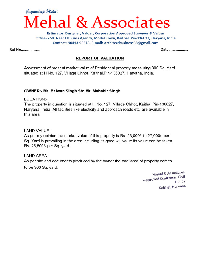 Umesh Kumar Residential Property | PDF