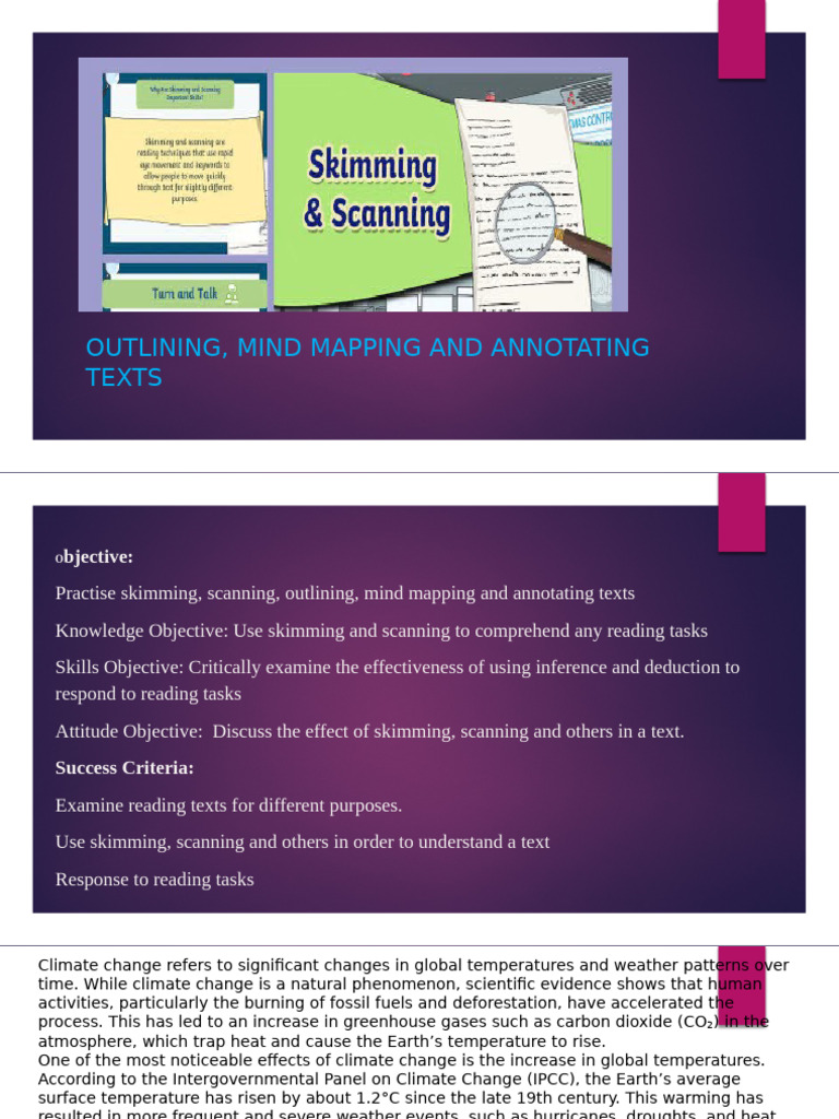Skimming and Scanning | PDF | Climate Change | Climate